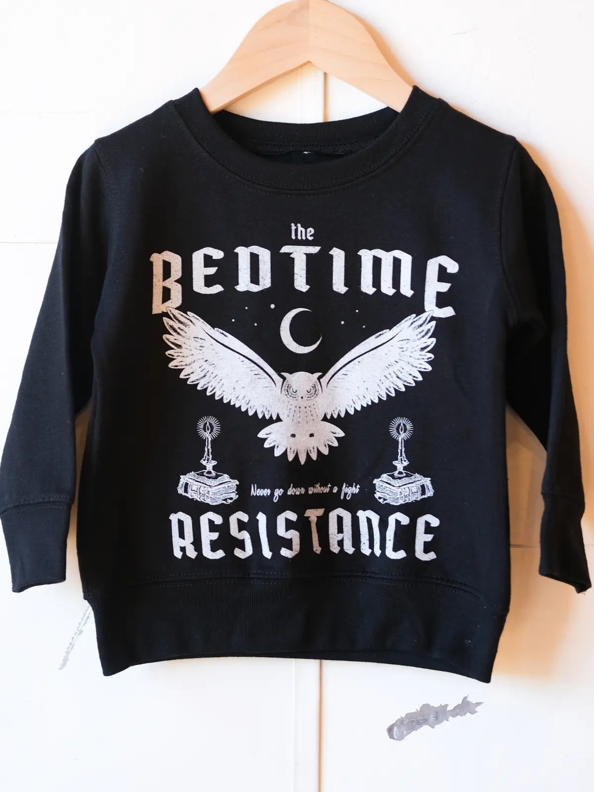 The Bedtime Resistance | Kids Crewneck Sweatshirt | Black – Ambitious Kids